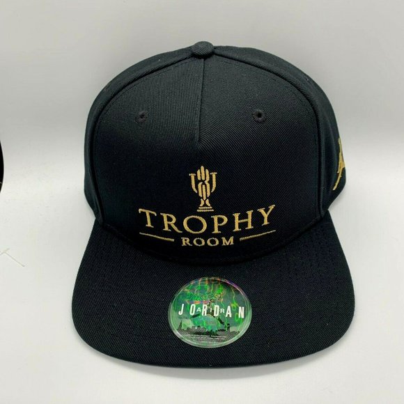 Jordan | Accessories | Jordan Trophy Room Script Gold Jumpman Hat ...